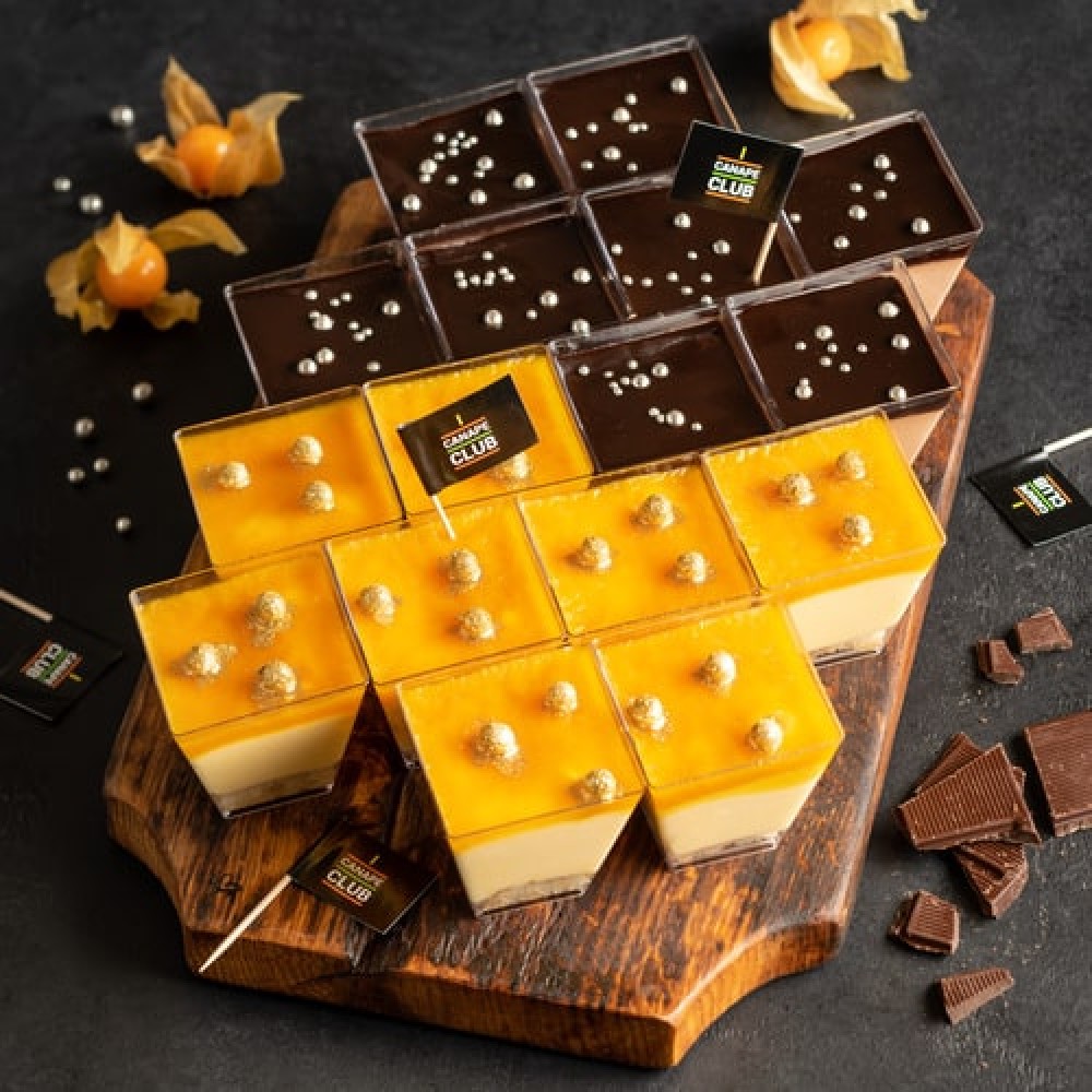 Пирожное муссовое «Шоколад-манго-маракуйя» | Заказ, доставка в Москве